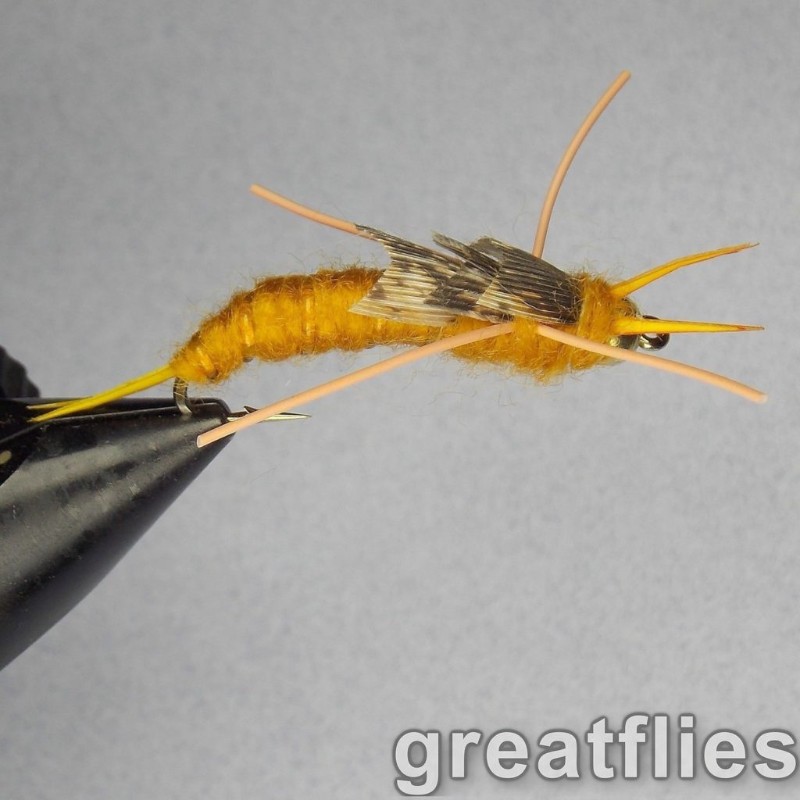 1 dozen (12) – Kaufmann’s Stonefly Nymph – GOLDEN – Rubber Legs – Bead ...
